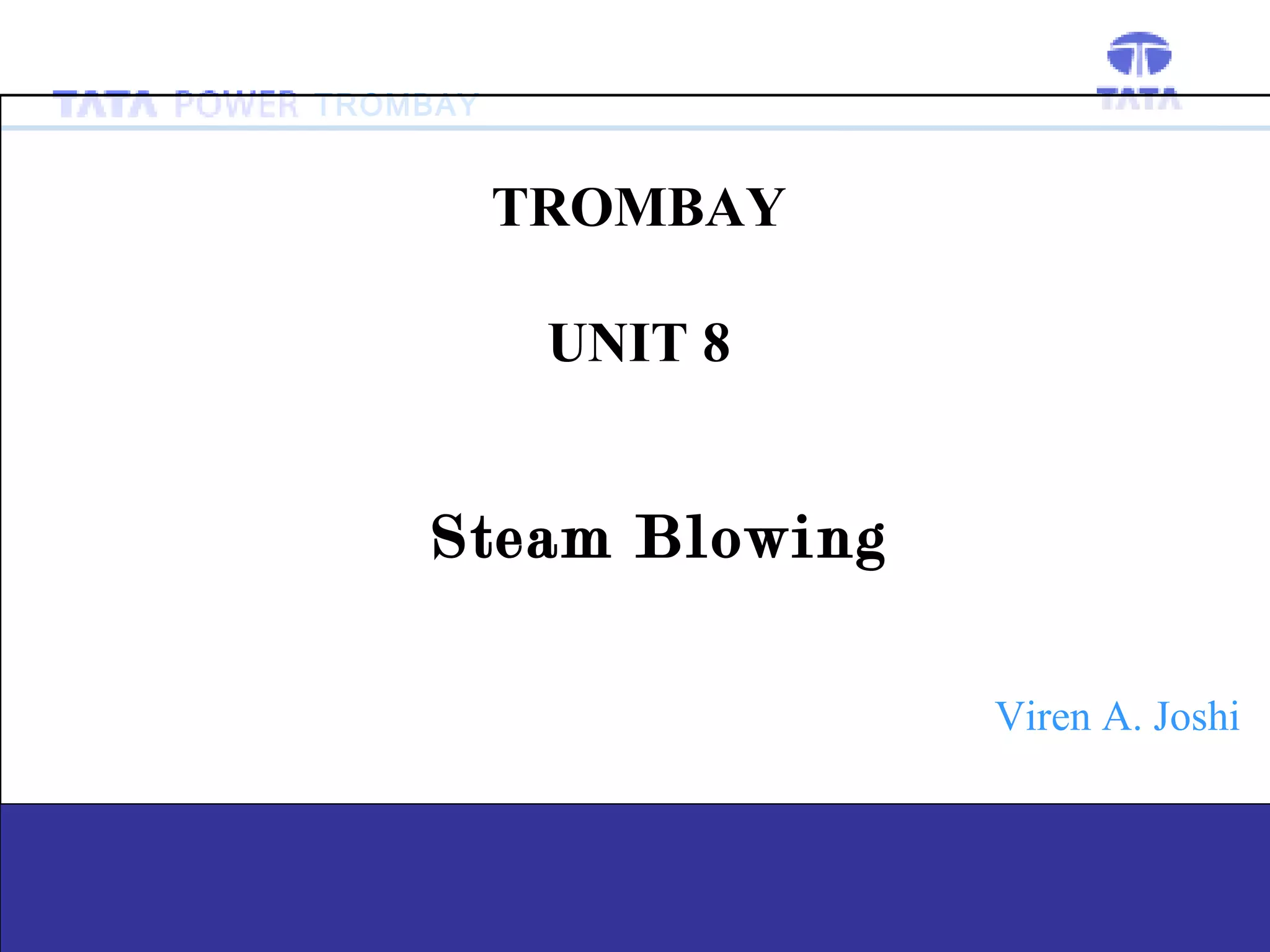 Steam blowing procedure | PPS