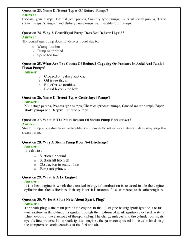 Steam boilers interview questions & answers | PDF
