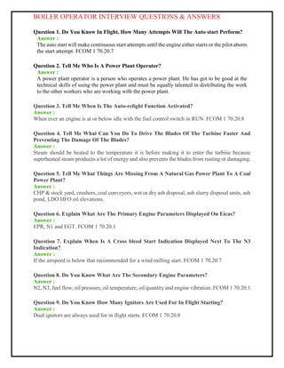 Steam boilers interview questions & answers | PDF