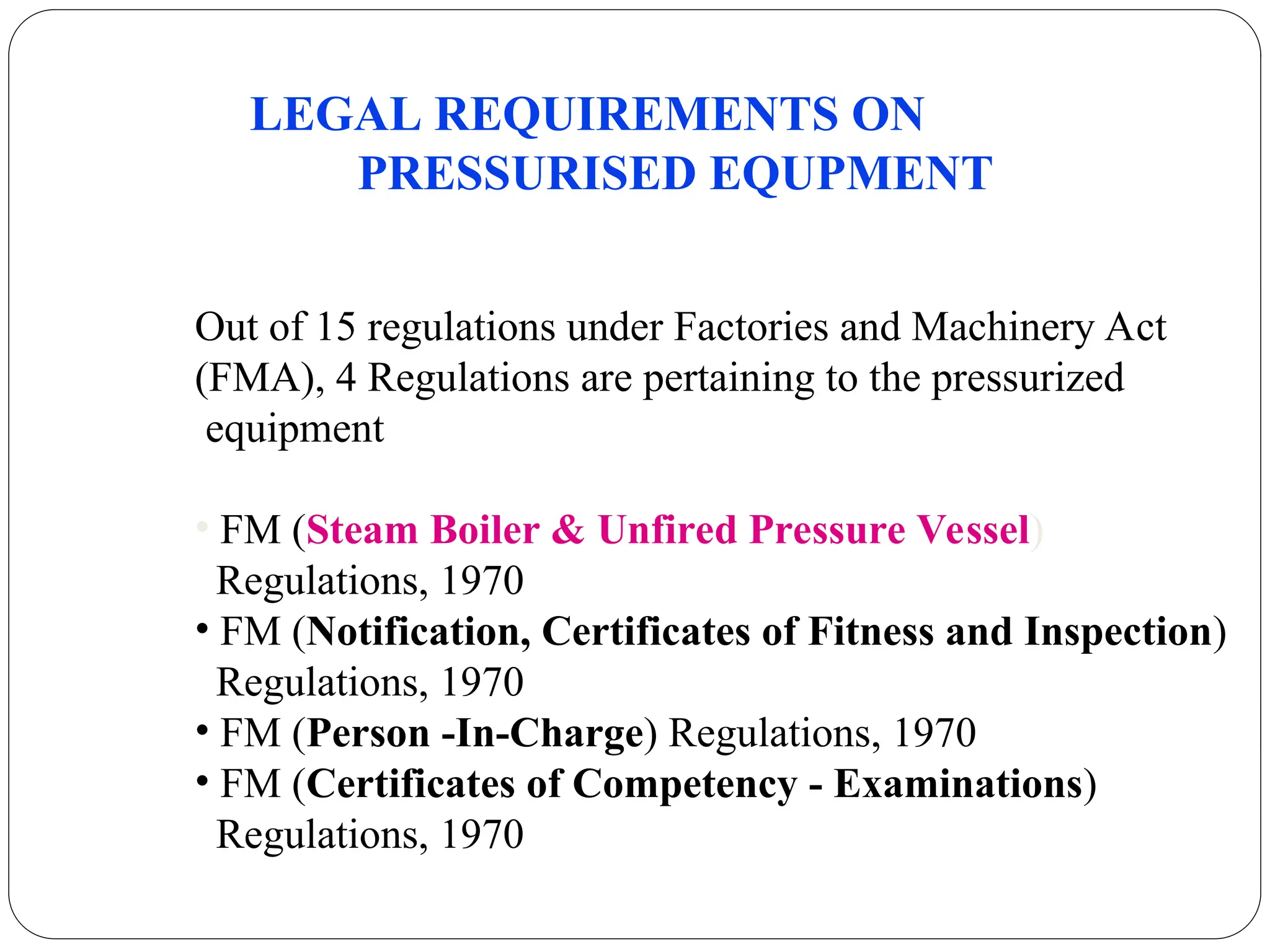 steam boiler & upv reg.ppt for manufacturer of boiler and unfired pressure vessel | PPT