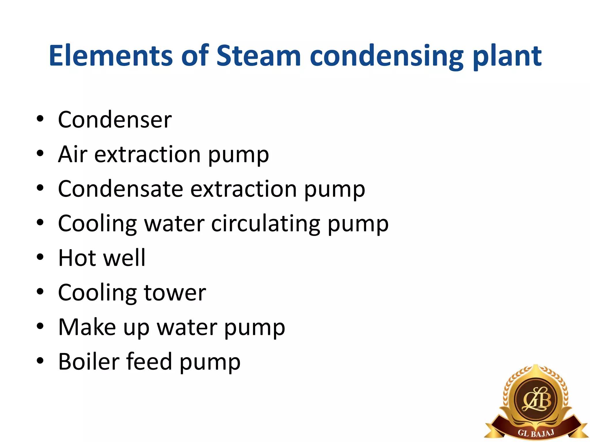 Steam condensers - Part 1 (introduction and classification) | PPT