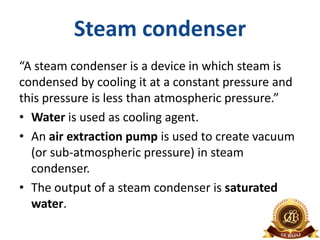Steam condensers - Part 1 (introduction and classification) | PPT