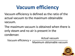 Steam condensers - Part 5 (Air leakage and Condenser Performance) | PDF ...