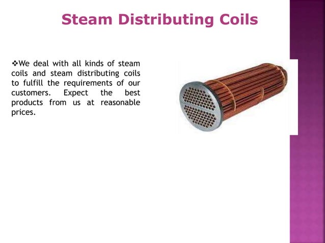Steam distributing coils | PPT