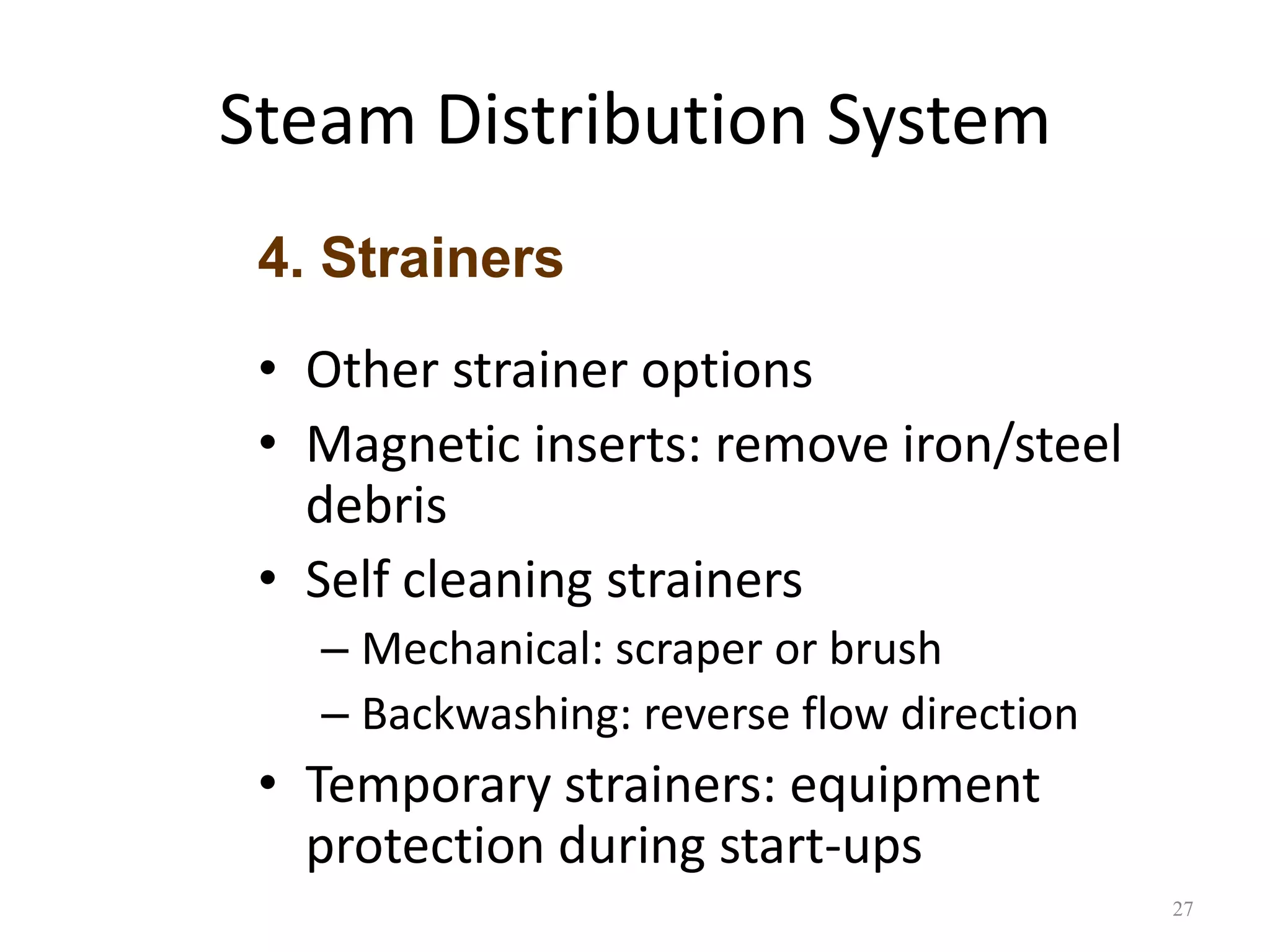 Steam distribution system, utilization and design | PDF