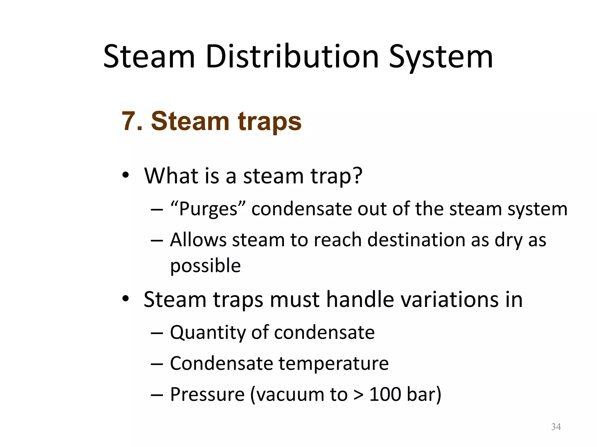Steam distribution system, utilization and design | PDF