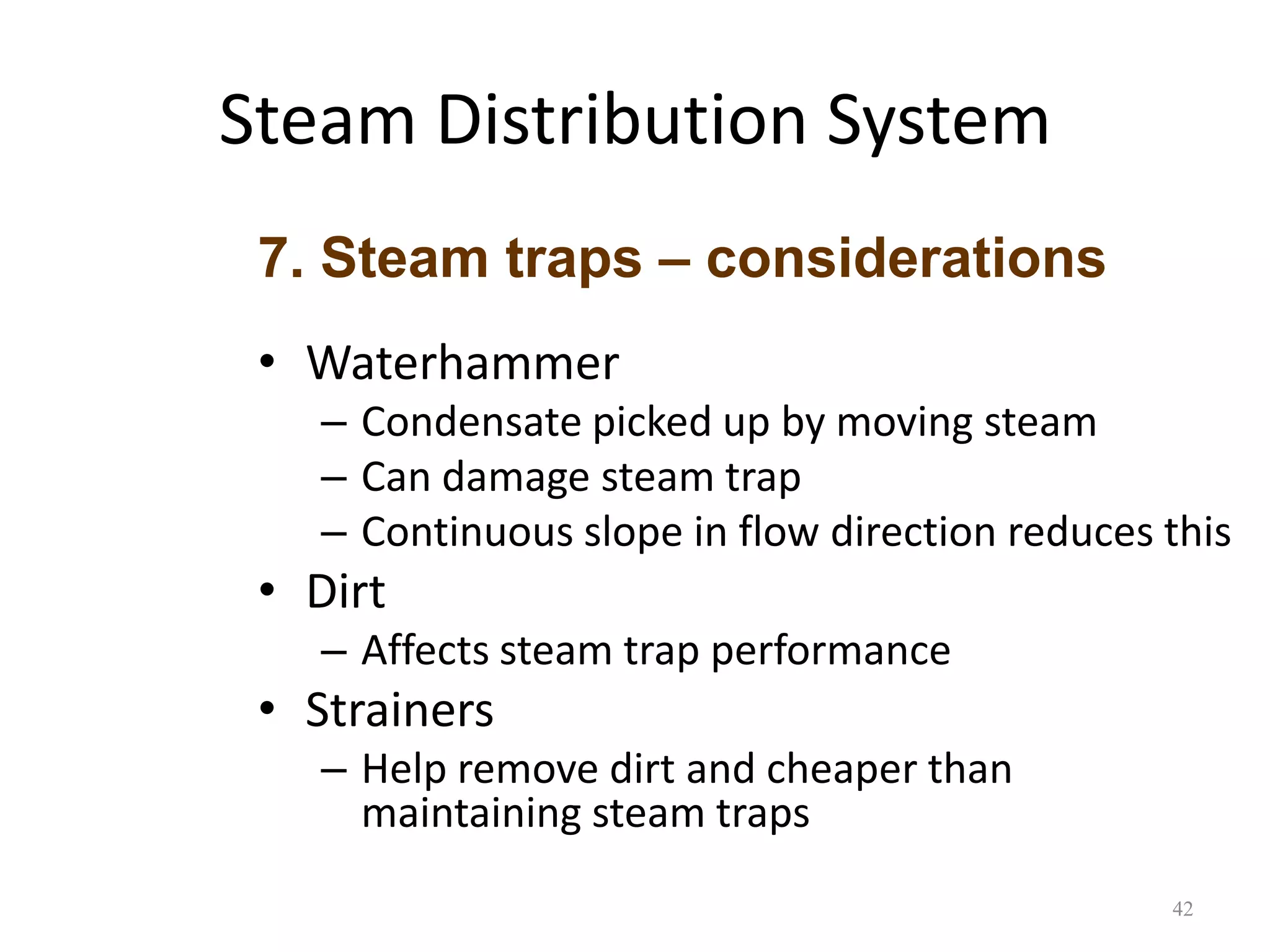 Steam distribution system, utilization and design | PDF