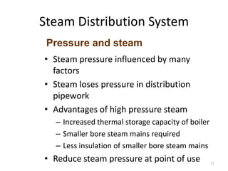Steam distribution system, utilization and design | PDF