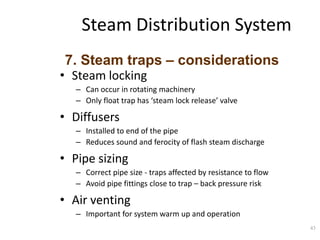 Steam distribution system, utilization and design | PDF