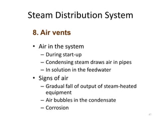 Steam distribution system, utilization and design | PDF