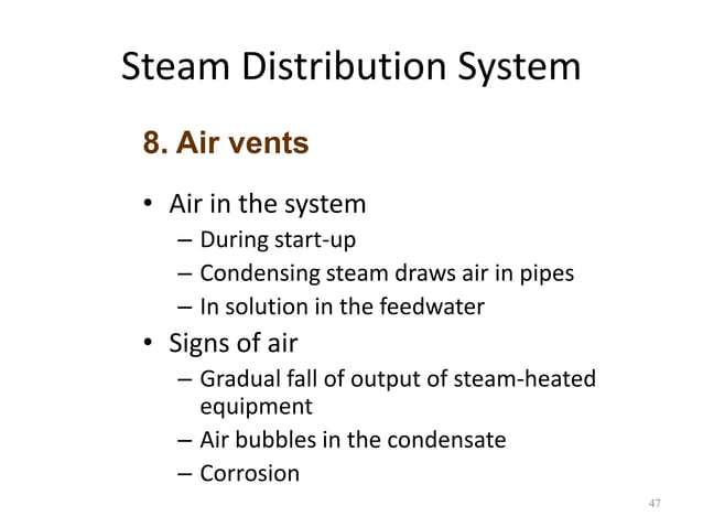 Steam distribution system, utilization and design | PDF | Power and ...