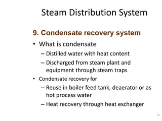 Steam distribution system, utilization and design | PDF