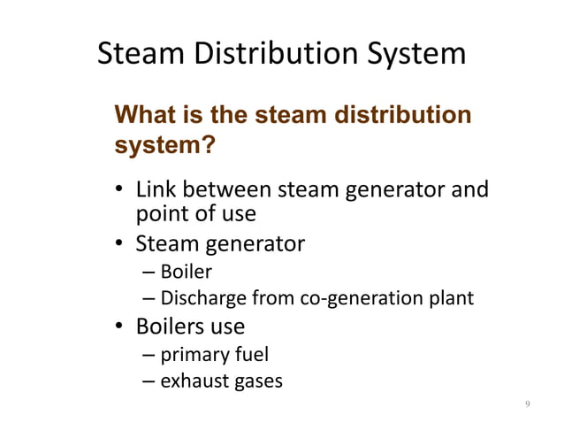 Steam distribution system, utilization and design | PDF | Power and ...
