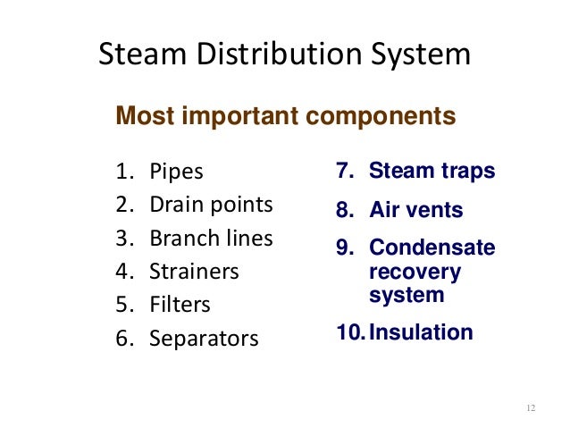Steam Distribution System Diagram Steam Distribution System: