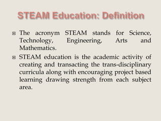 STEAM Education: Defining and ABC Poem | PPT