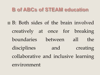 STEAM Education: Defining and ABC Poem | PPT