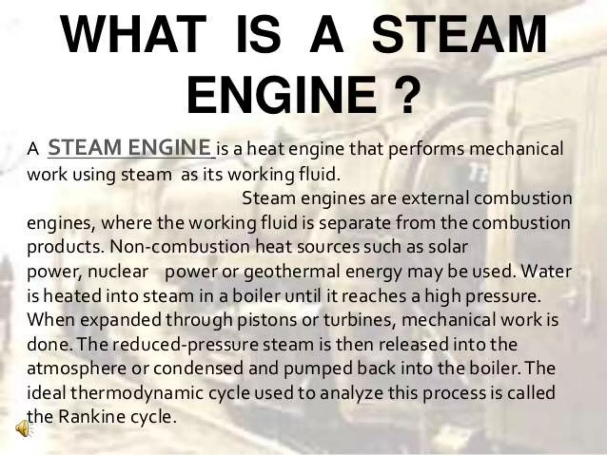 Steam engine presentation by Mohd.Mufeed. | PPTX