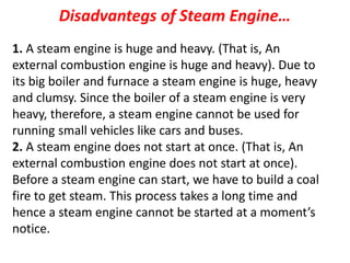 Steam engine presentation by Mohd.Mufeed. | PPTX