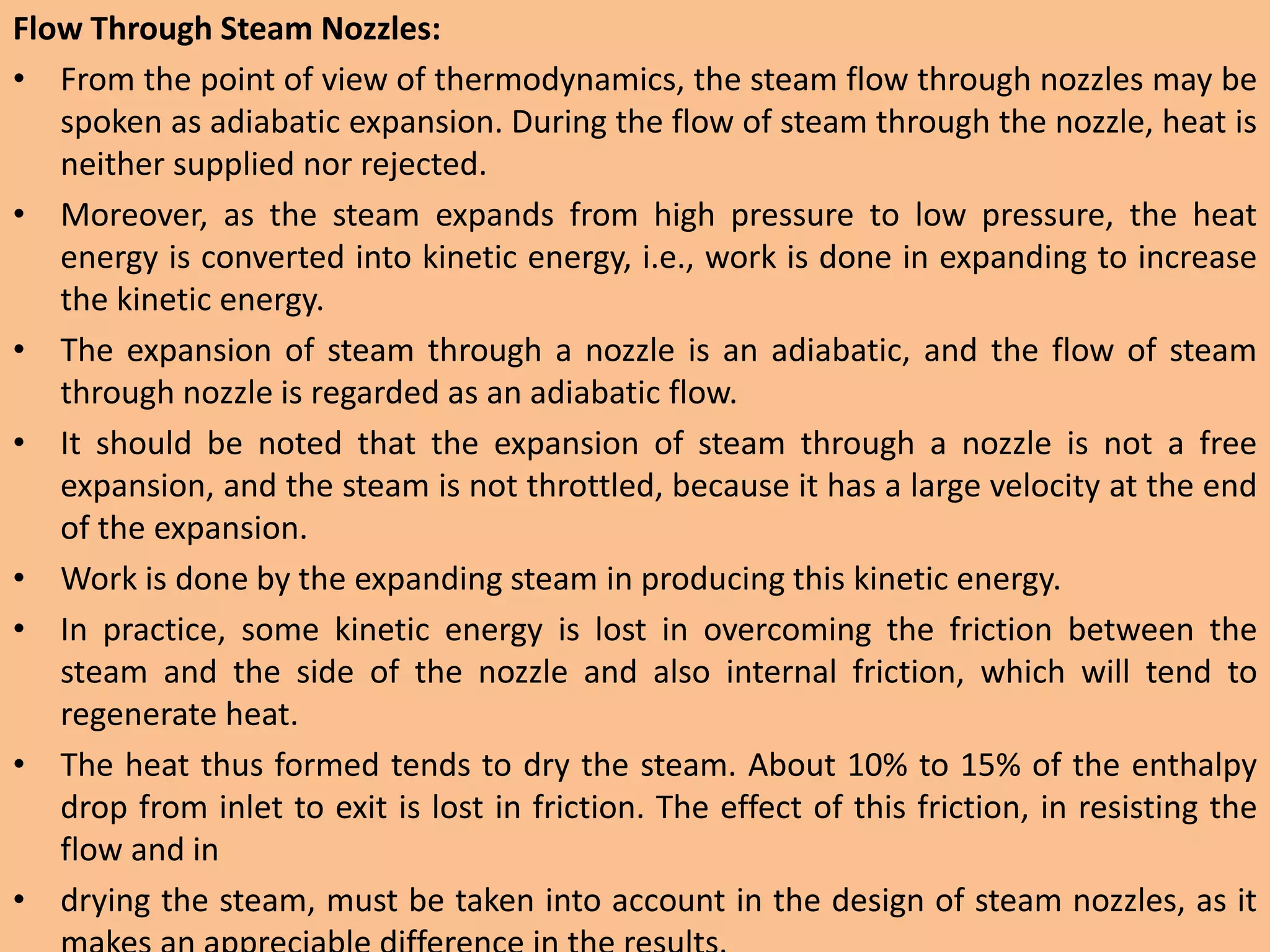 Flow of Steam through Nozzels | PPT