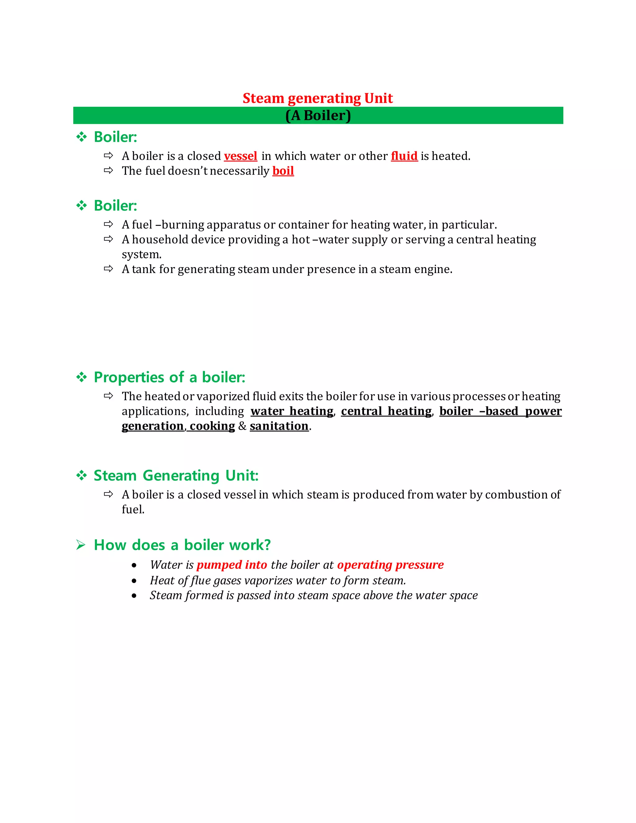 Steam generating unit | PDF