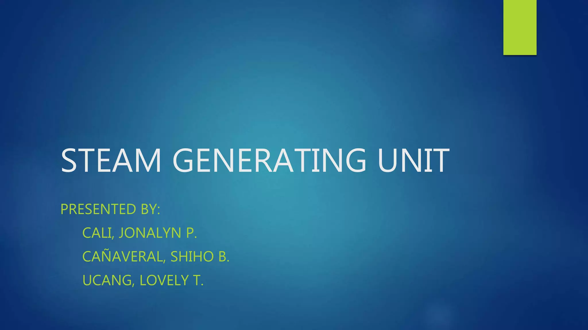 Steam generating unit | PPTX