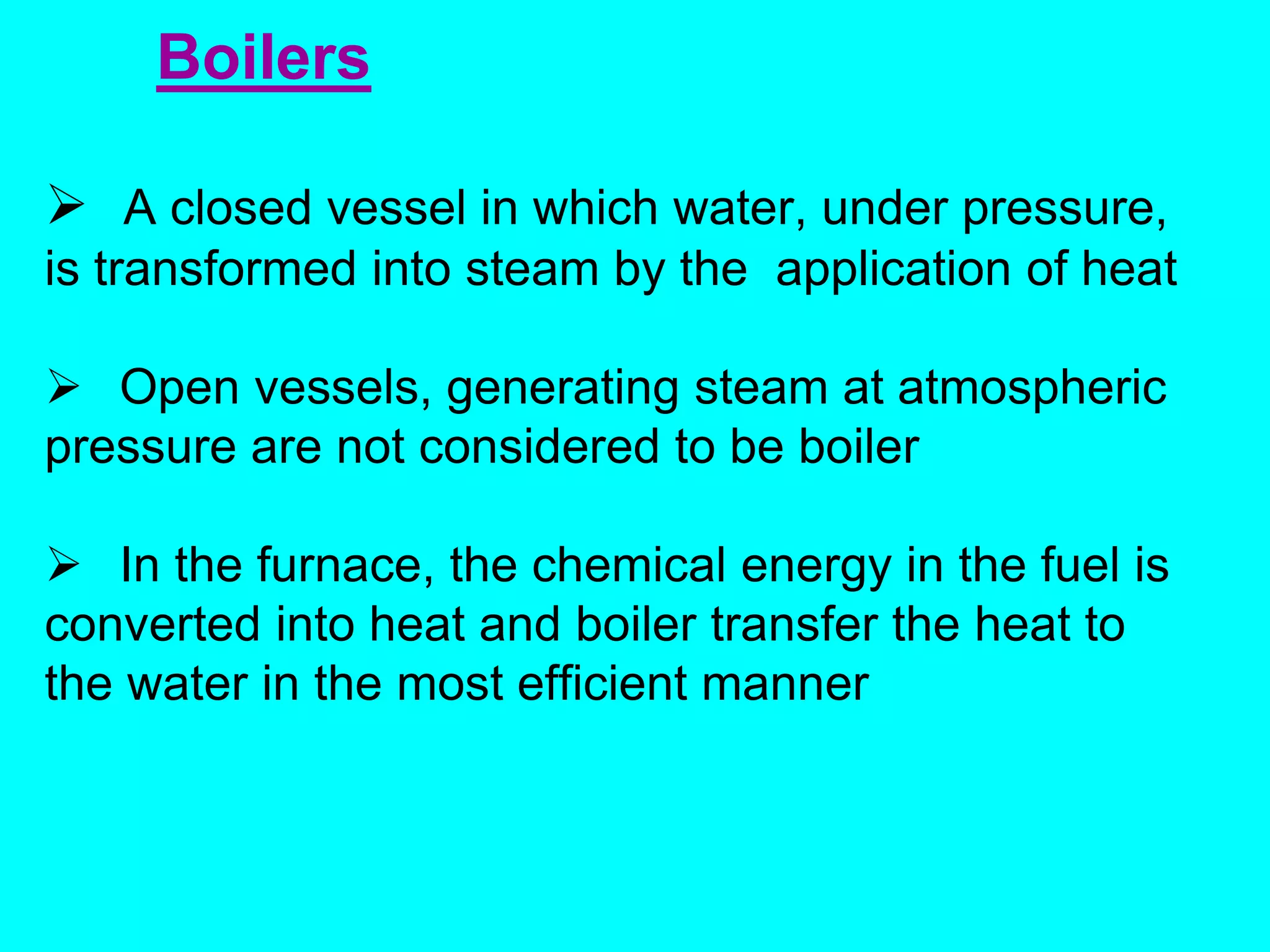 Steam Generation Units (boilers) with their mountings and accessories | PPT