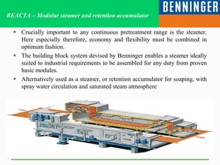 use of steaming in textile processing machinery | PPTX