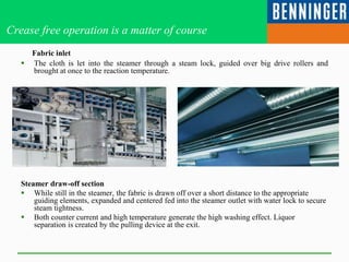 use of steaming in textile processing machinery | PPTX