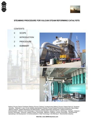 STEAMING PROCEDURE FOR VULCAN STEAM REFORMING CATALYSTS | PDF