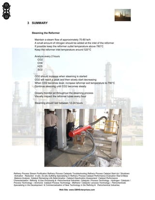 STEAMING PROCEDURE FOR VULCAN STEAM REFORMING CATALYSTS | PDF