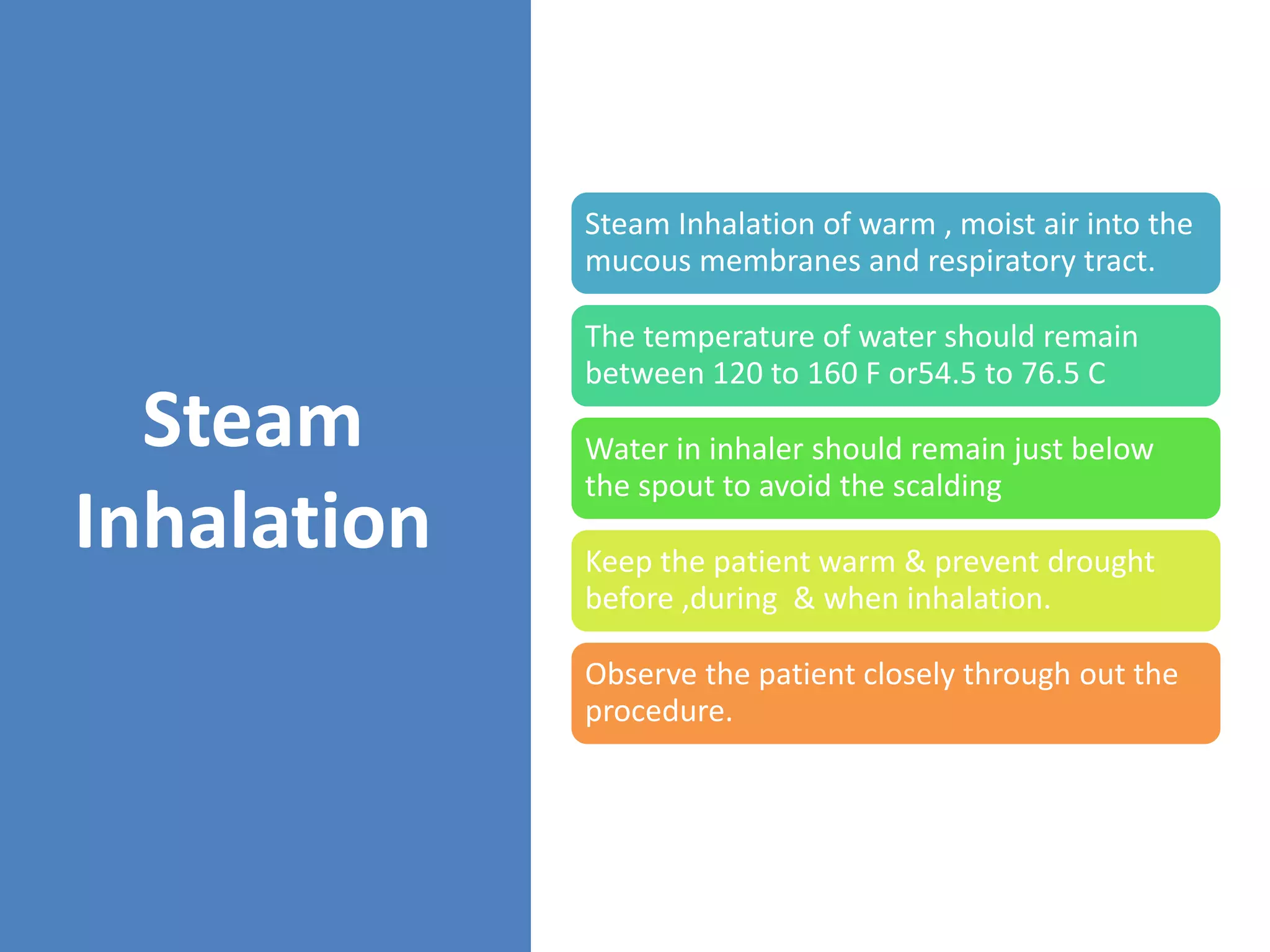Steam inhalators- Usage and Maintenance | PPTX