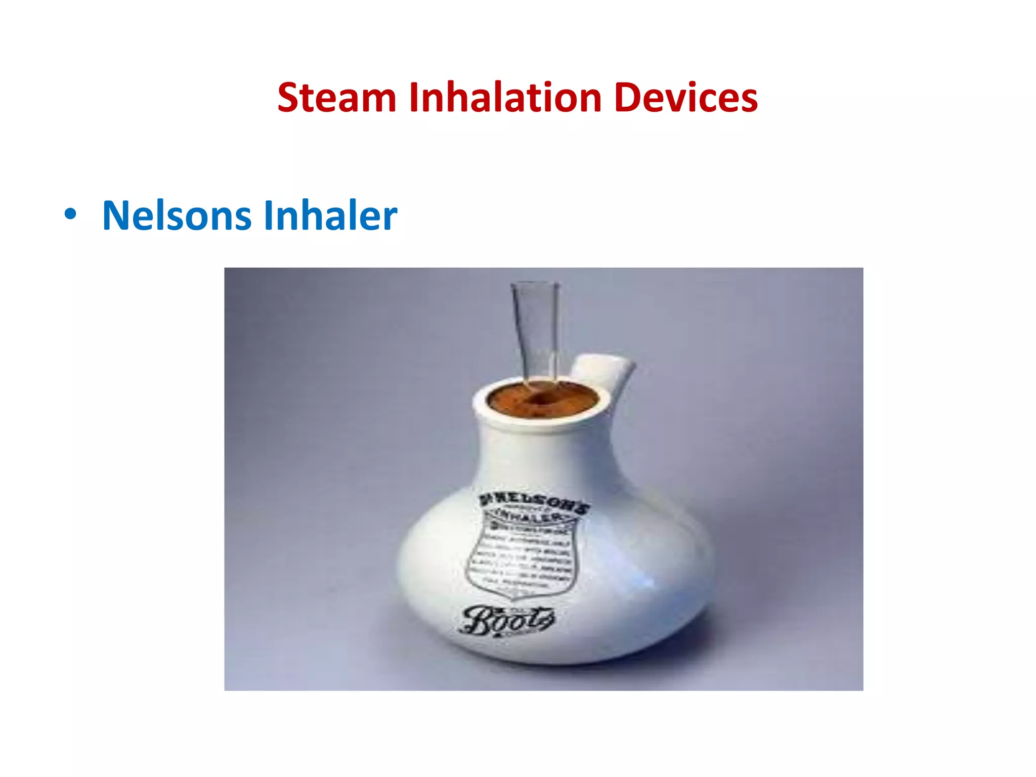Steam inhalators- Usage and Maintenance | PPTX