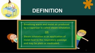 Steam inhalation | PPTX