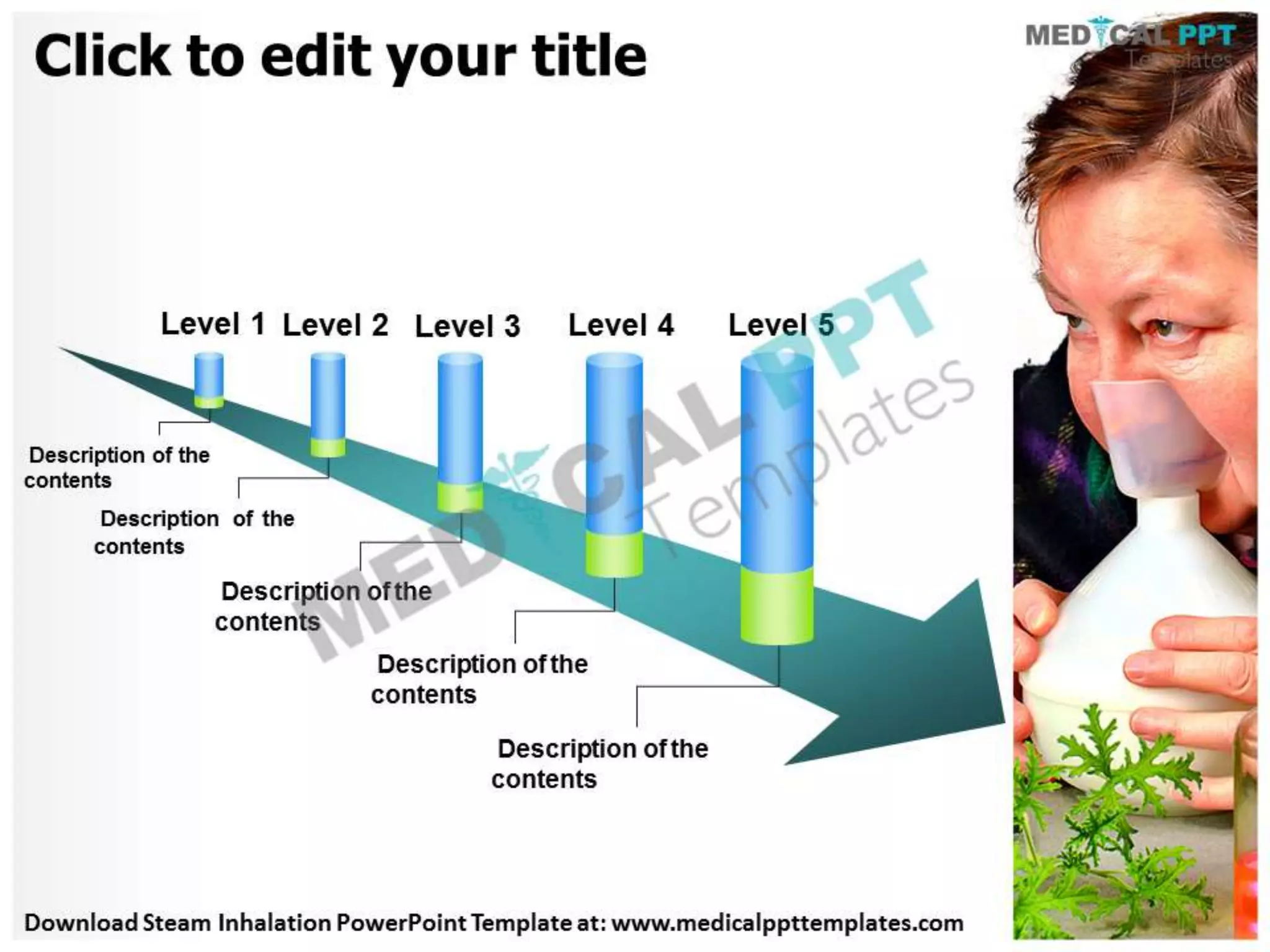 Steam Inhalation PowerPoint Template - Medical PPT Templates | PPTX