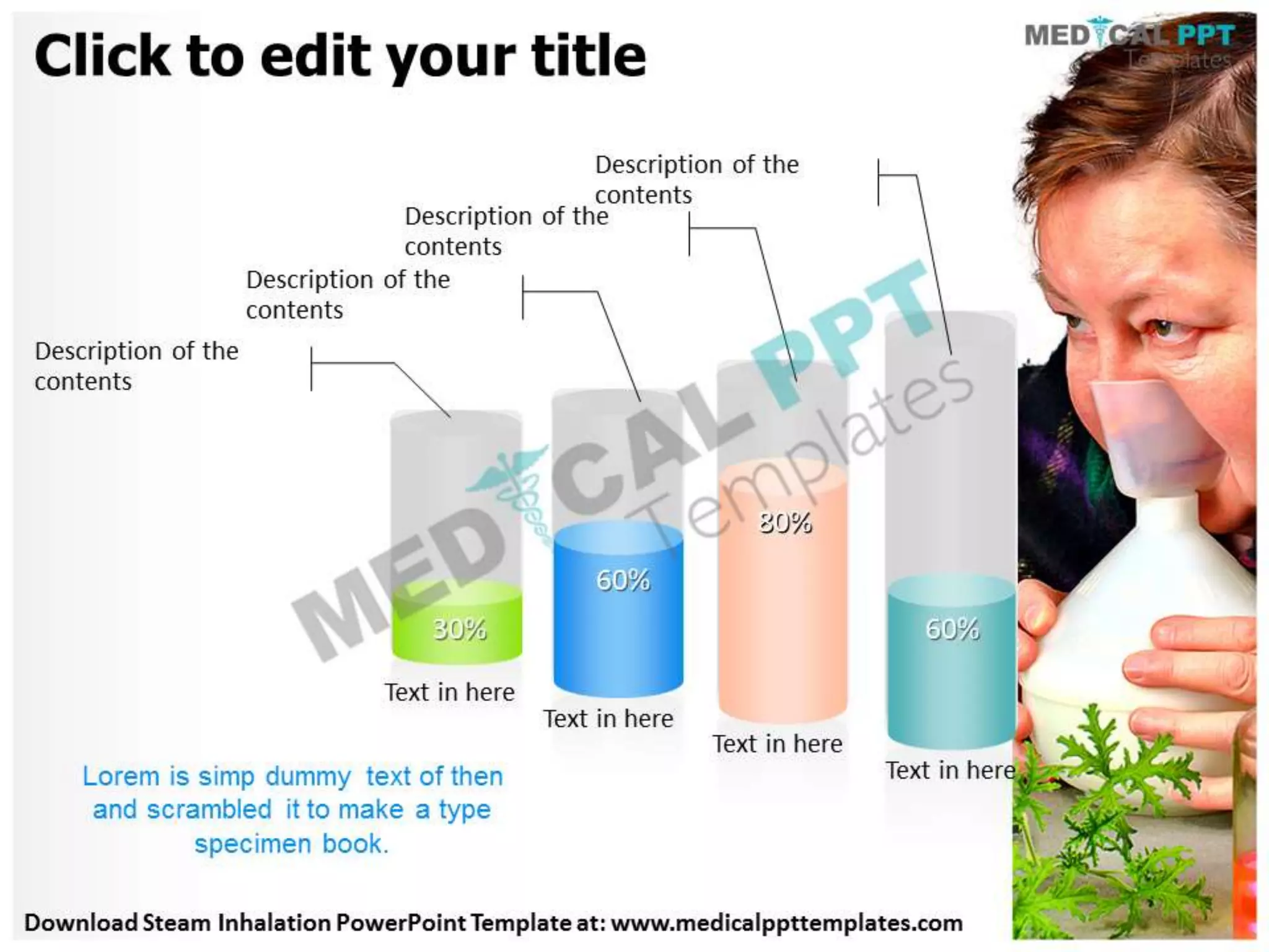 Steam Inhalation PowerPoint Template - Medical PPT Templates | PPTX