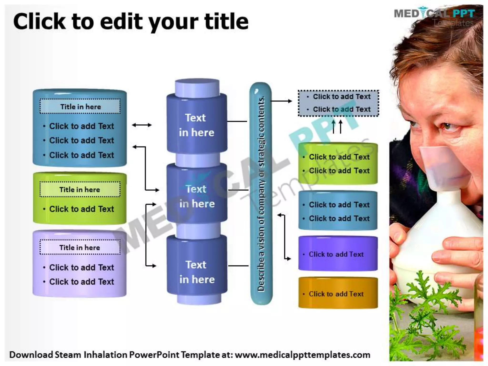 Steam Inhalation PowerPoint Template - Medical PPT Templates | PPTX
