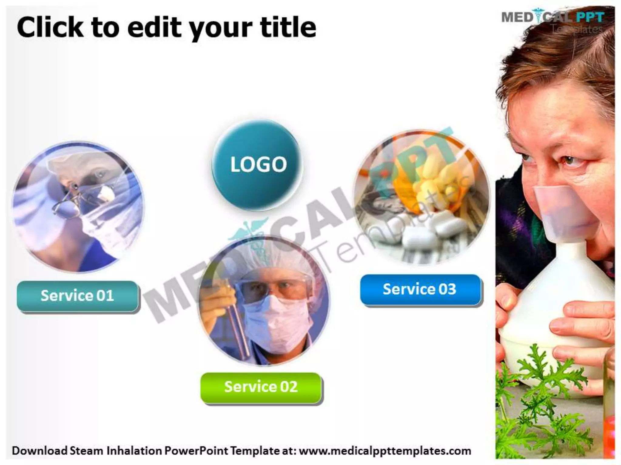 Steam Inhalation PowerPoint Template - Medical PPT Templates | PPTX