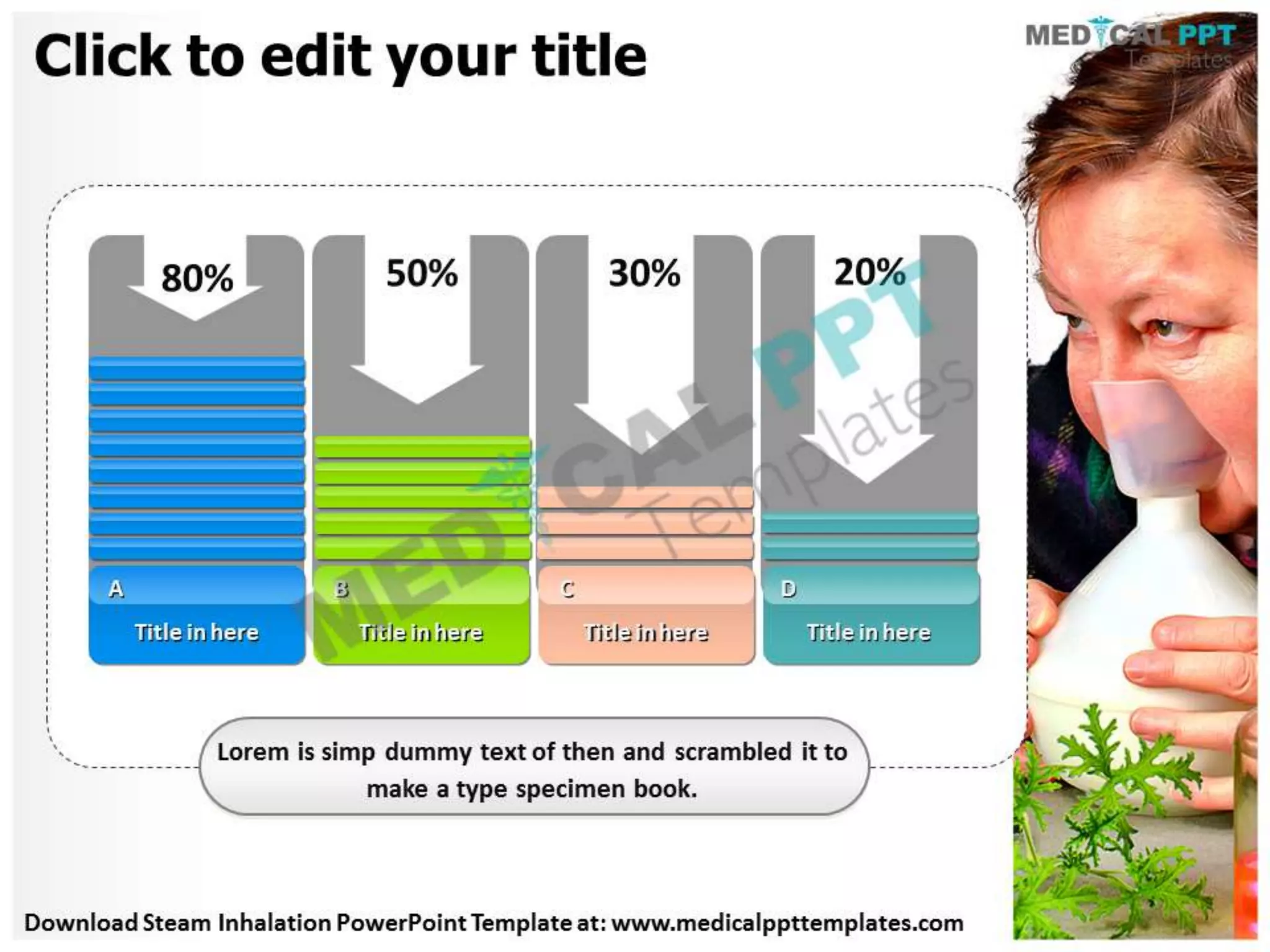 Steam Inhalation PowerPoint Template - Medical PPT Templates | PPTX