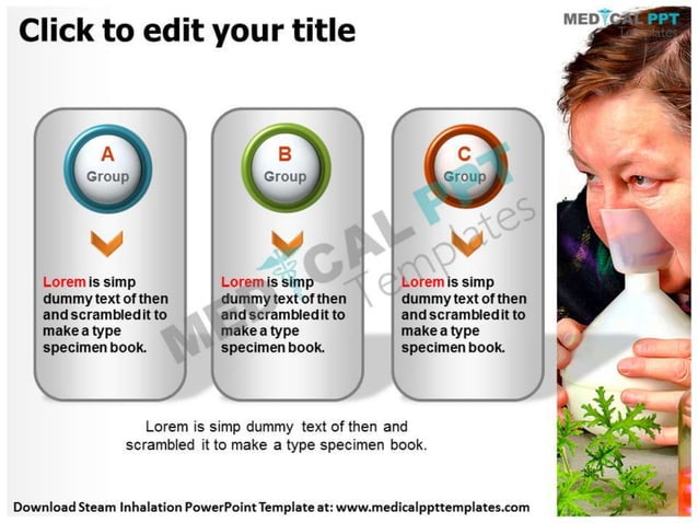 Steam Inhalation PowerPoint Template - Medical PPT Templates | PPTX