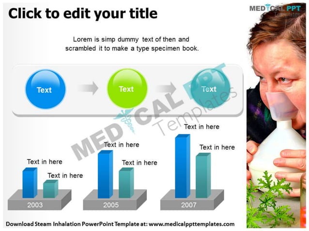 Steam Inhalation PowerPoint Template - Medical PPT Templates | PPTX
