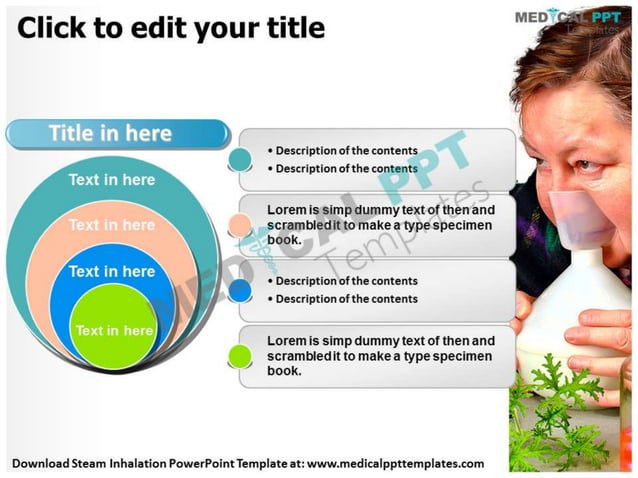 Steam Inhalation PowerPoint Template - Medical PPT Templates | PPTX
