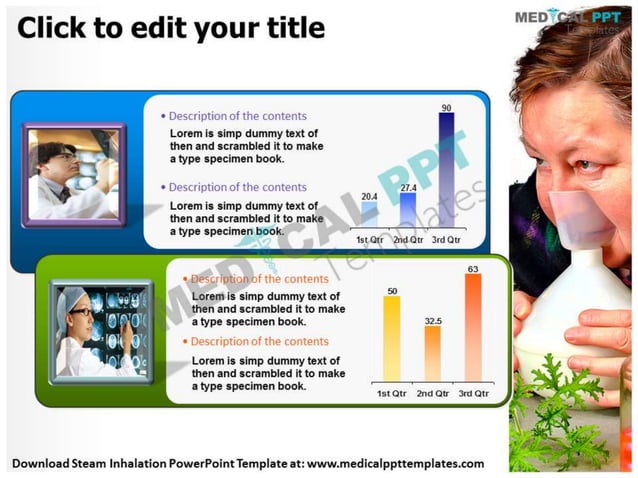 Steam Inhalation PowerPoint Template - Medical PPT Templates | PPTX