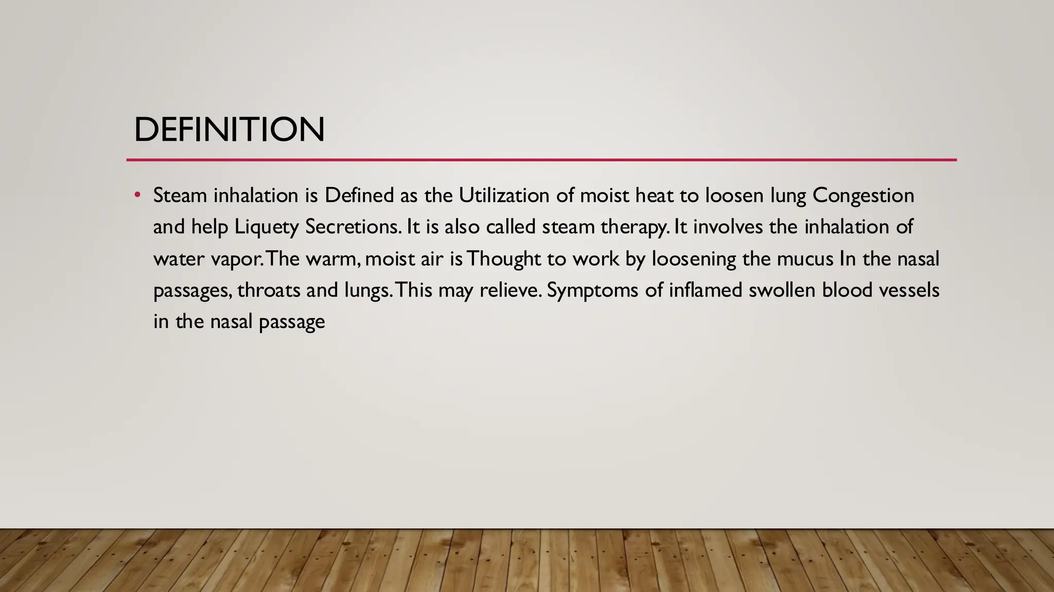 STEAM INHALATION (TOUSIF).pdf bsc nursing | PPT