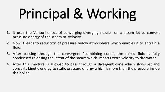 Steam injector | PPTX | Physics | Science