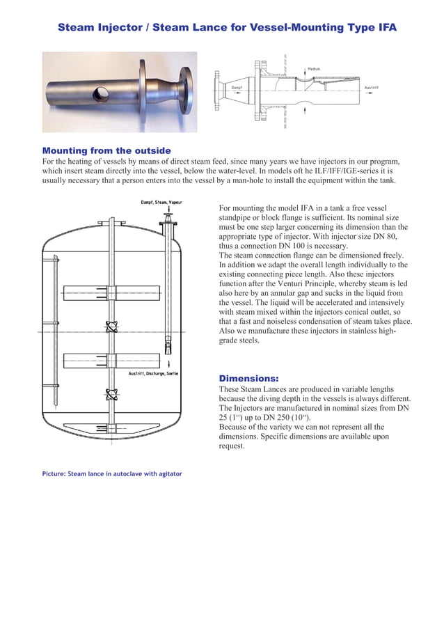 Steam Injector Cataloque | PDF