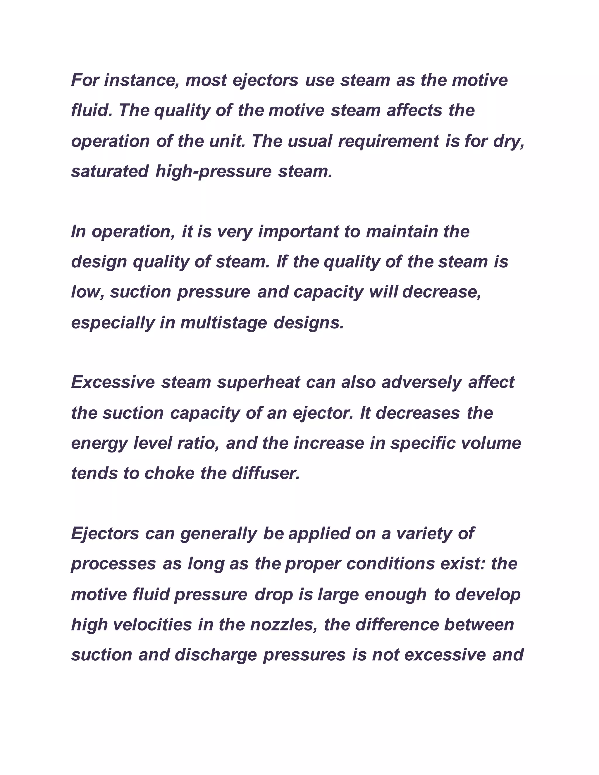 Steam jet ejectors | DOCX