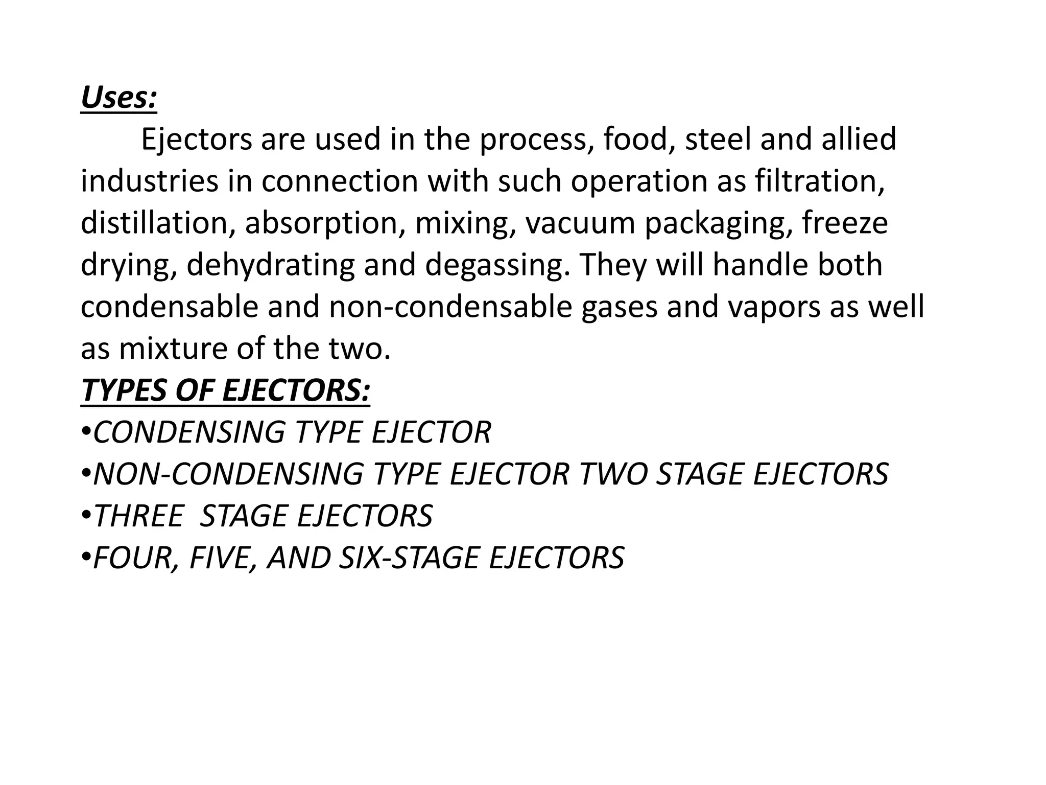 Steam jet ejectors 1 | PPTX