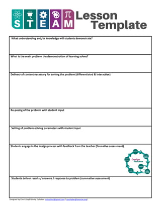 Steam lesson template fillable fields | PDF