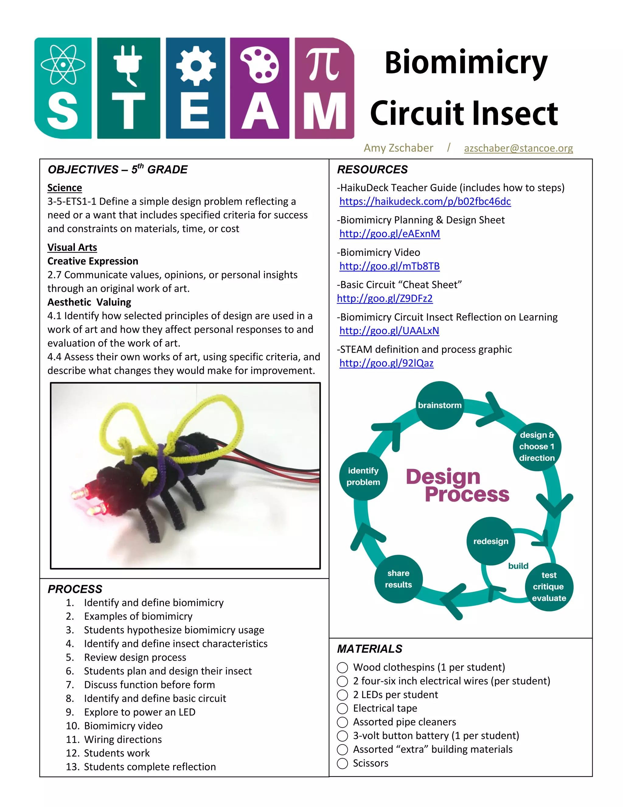 Steam project overview biomimicry circuit insects | PDF