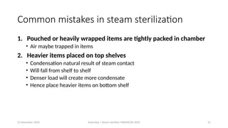 Working of Steam sterilizer or autoclave | PPTX